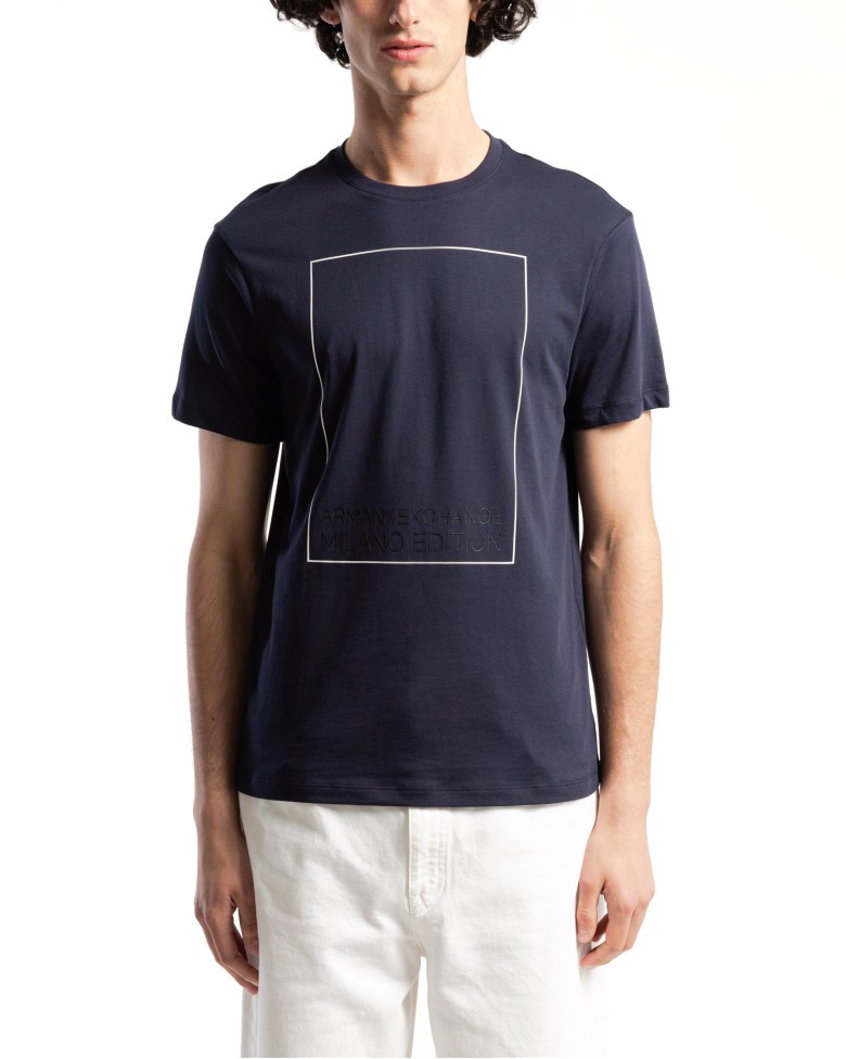 T shirt Armani Exchange 3DZTHB Bleu