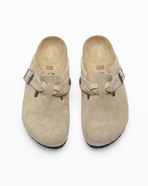 Socas Birkenstock Boston Braided Taupe - 16-1026694-38 | PROF