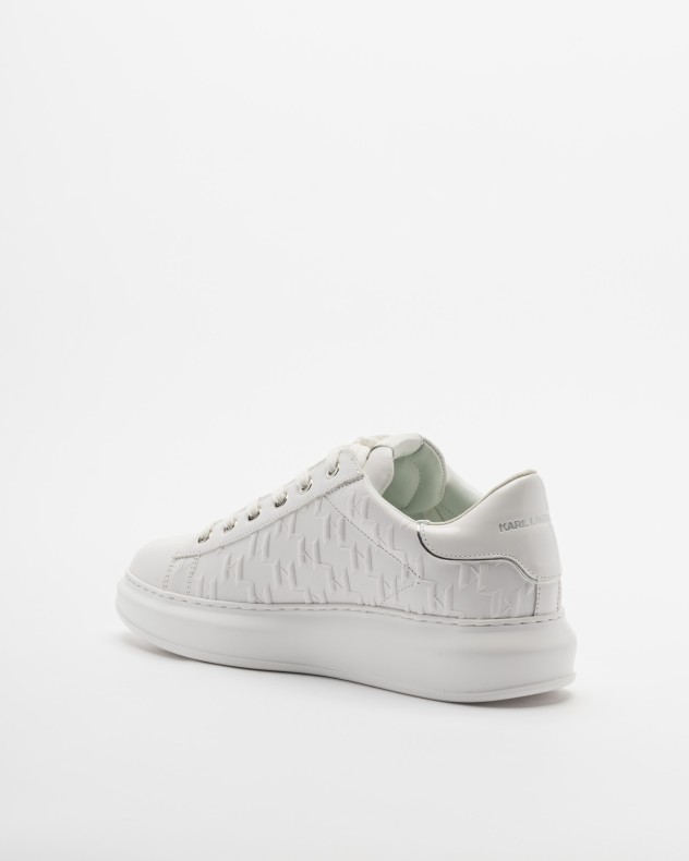 Karl Lagerfeld Kapri Mens Monogram Emboss Lo White Sneakers - 176 ...