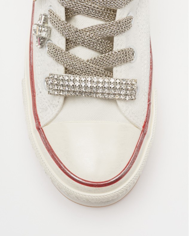 Nan-Ku Couture DSA-14 White Sapatilhas cano alto - 63-DSA-14-00 - PROF