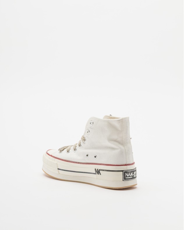 Nan-Ku Couture DSA-14 White Sapatilhas cano alto - 63-DSA-14-00 - PROF