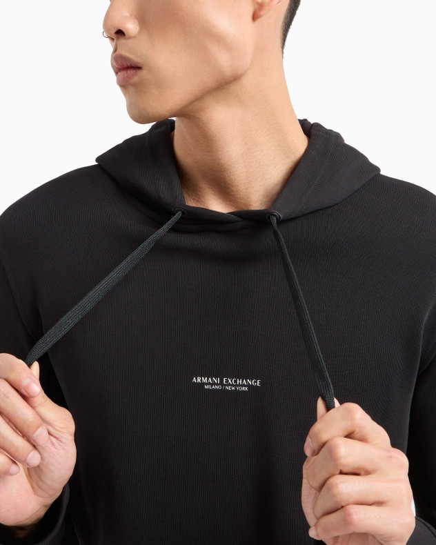 Armani Exchange 8NZM94 Black Hoodie - 5-8NZM94-01 - PROF
