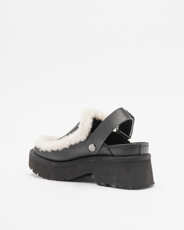 Ugg Esmee Leather Clog Black Platform clogs - 6-1171507-01 - PROF